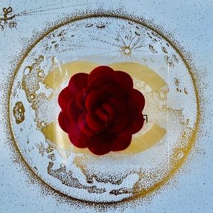 CHANEL | Other | Chanel Authentic Red Velvet Camellia | Poshmark